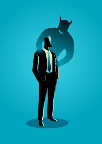 Businessman shrugging shoulders Royalty Free Vector Image