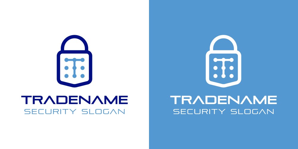 Letter i smart lock logo perfect for digital Vector Image