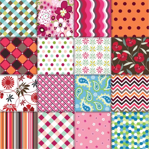 Patchwork textile texture seamless clothes pattern