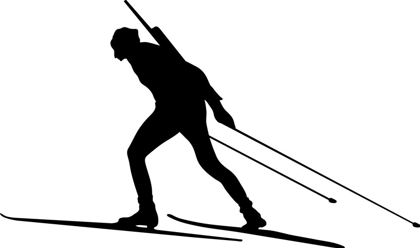 Biathlon challenge banner Royalty Free Vector Image