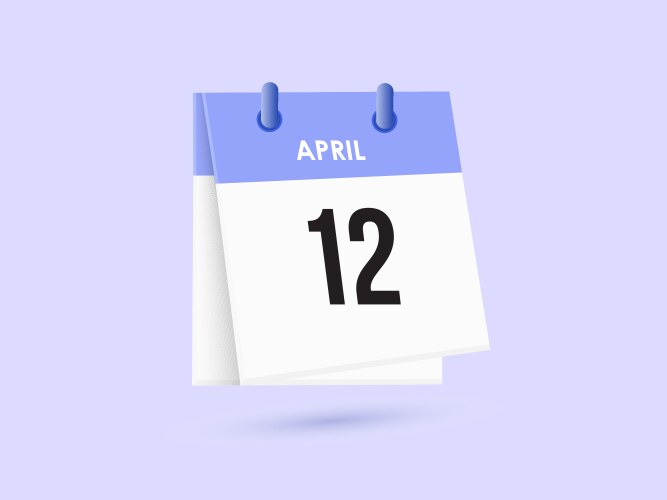 April 7 - calendar and time planner daily Vector Image