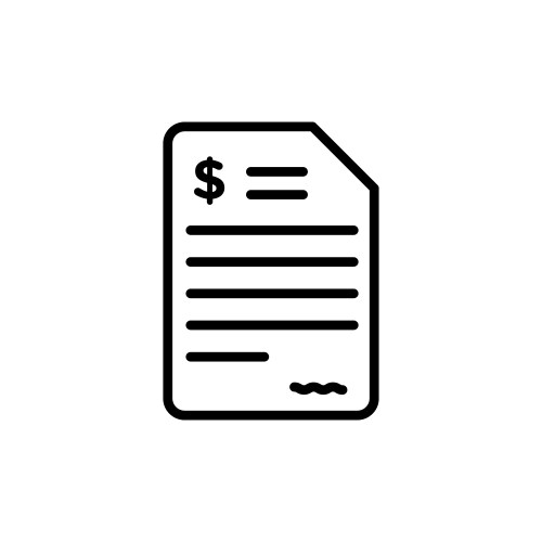 File invoice icon set bill account receipt symbol Vector Image