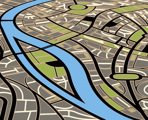 Abstract city map Royalty Free Vector Image - VectorStock