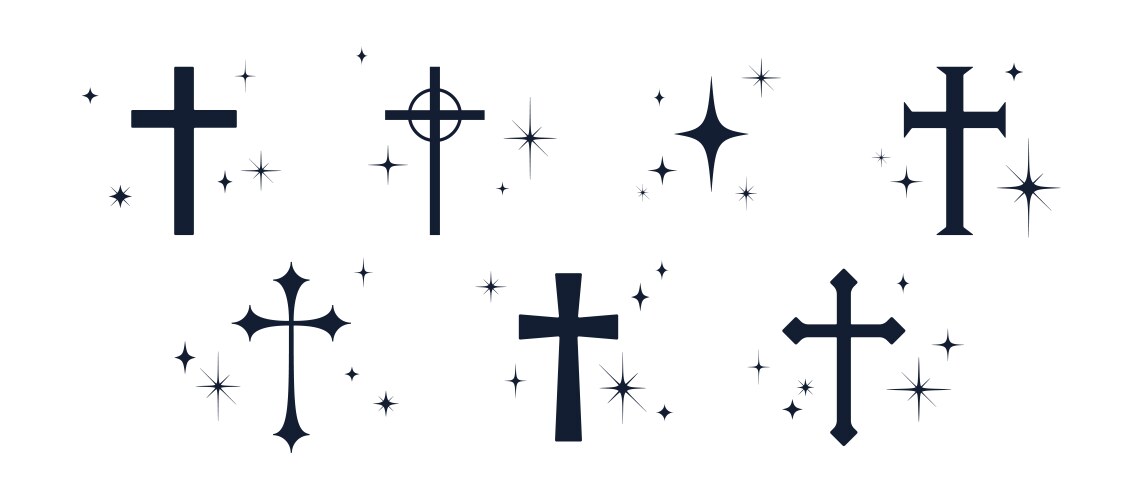 Black bible with golden cross Royalty Free Vector Image