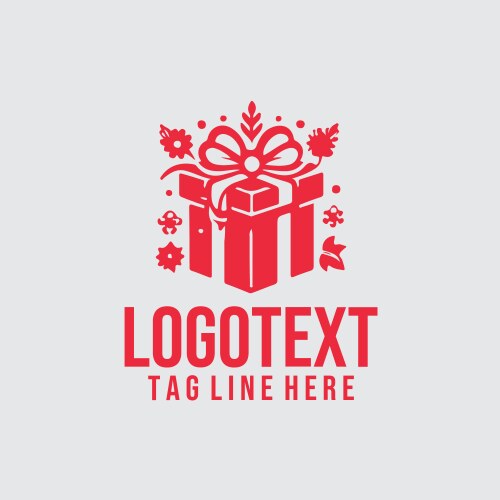 Gift box logo Royalty Free Vector Image - VectorStock
