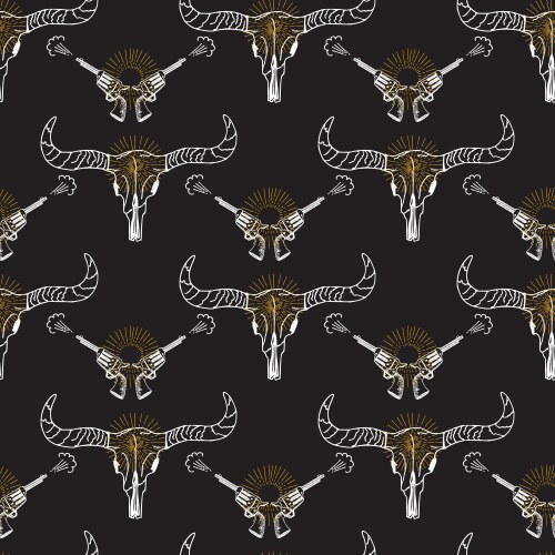 Grunge skull seamless 2 Royalty Free Vector Image