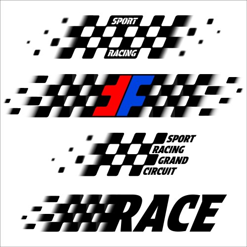 Race checkered isometric perspective Royalty Free Vector