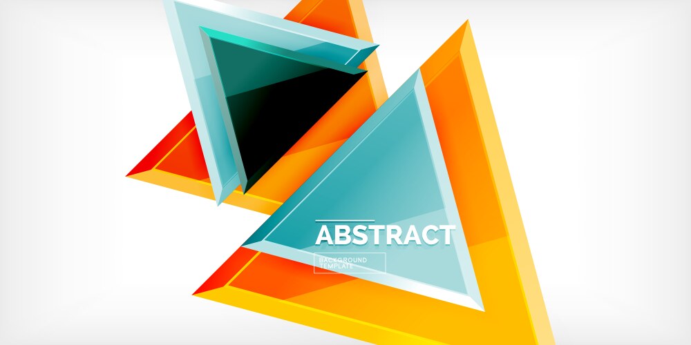 Triangle glass shapes geometric abstract Vector Image