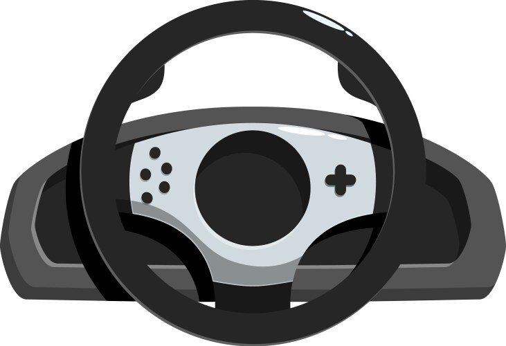Racing simulator steering wheel with force Vector Image