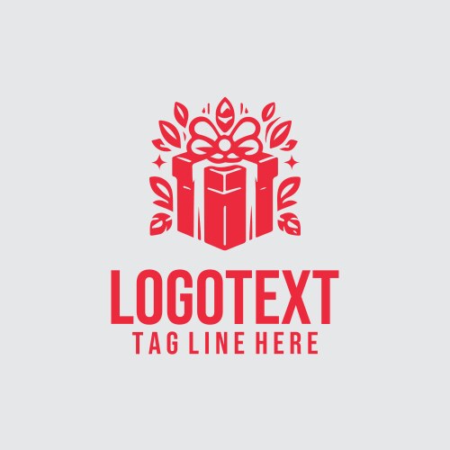 Gift box logo Royalty Free Vector Image - VectorStock