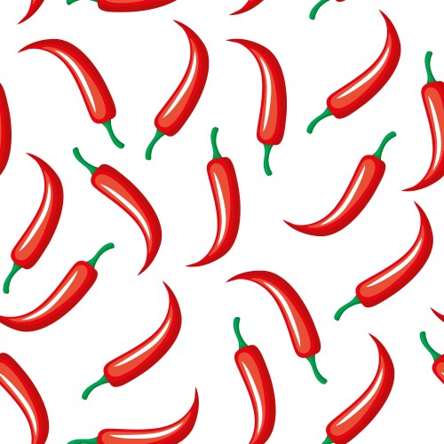 Red hot pepper seamless texture pattern Royalty Free Vector