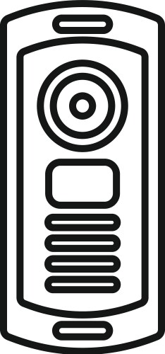 Modern video intercom system with keypad access Vector Image