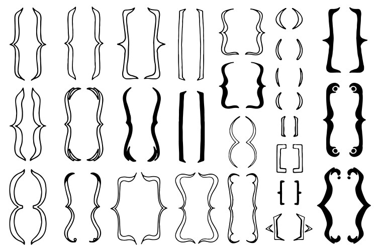Bracket Vector Images & Graphics for Commercial Use | VectorStock