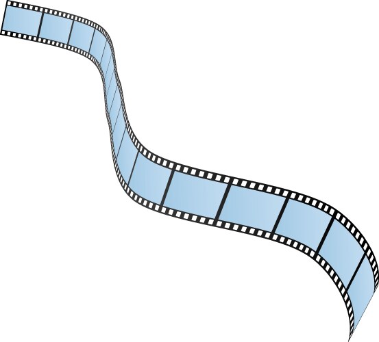 Horizontal film strip with blank frames curls Vector Image