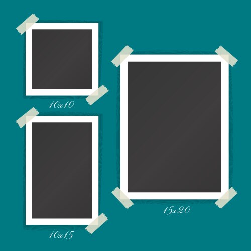 Geometric frame template for photo collage Vector Image