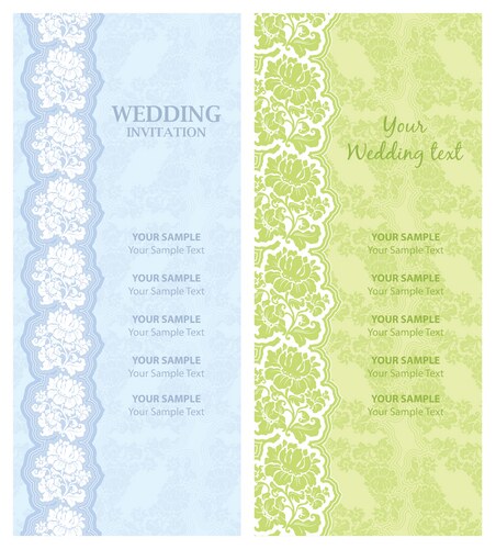 Double invitation card Royalty Free Vector Image