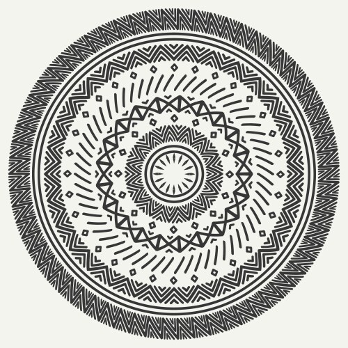 Polynesian tribal mandala greeting card Royalty Free Vector