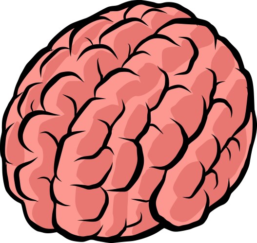 Cartoon Human Brain Royalty Free Vector Image - VectorStock