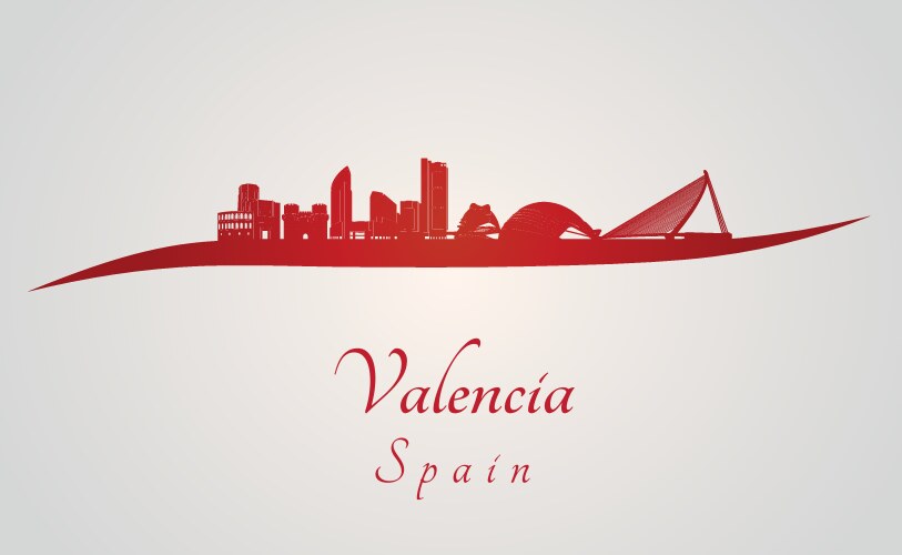 Valencia City Skyline Silhouette Vector Images (over 100)