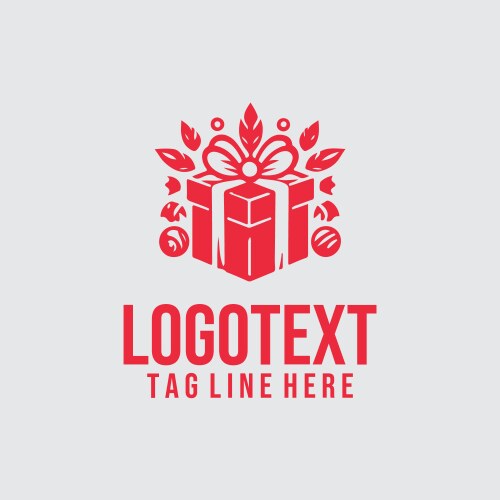 Gift box logo Royalty Free Vector Image - VectorStock