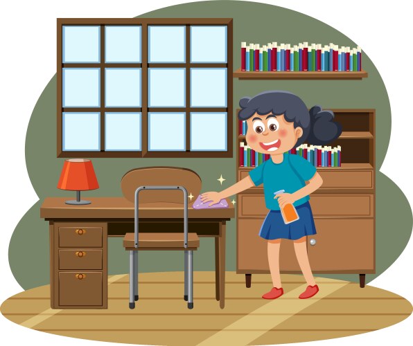 Kids Clean Table Cartoon Vector Images (over 160)