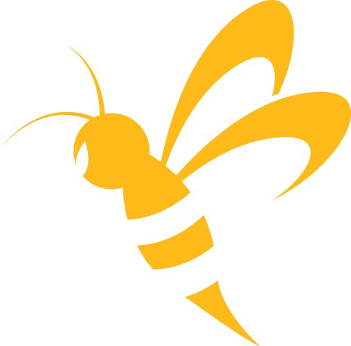 Bee logo template icon Royalty Free Vector Image