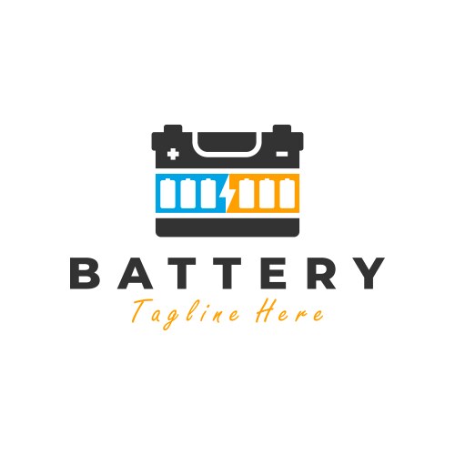 Green battery power saving logo Royalty Free Vector Image