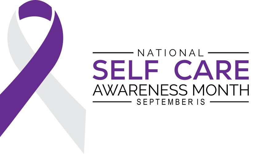 National self-care awareness month Royalty Free Vector Image