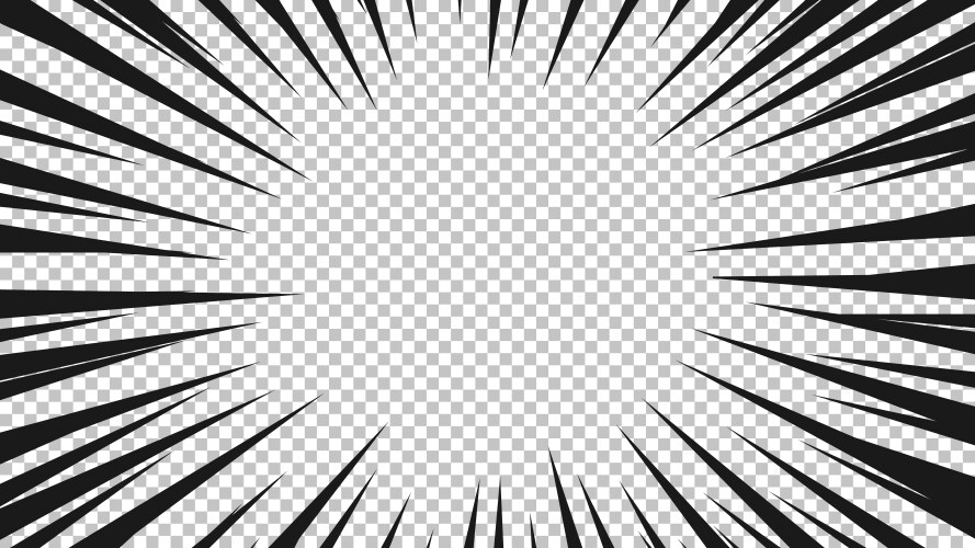 Black comic book transparent background Royalty Free Vector