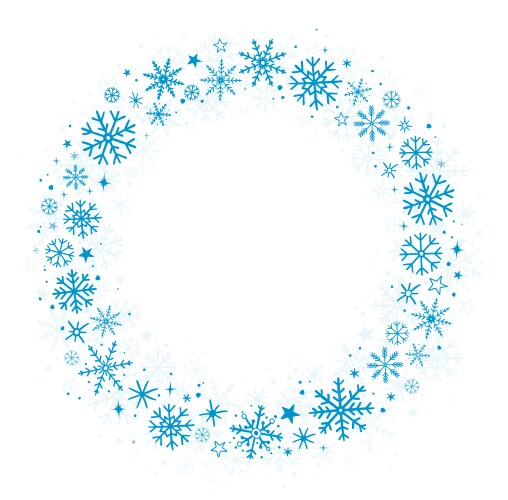 Frame with crystal snowflakes Royalty Free Vector Image