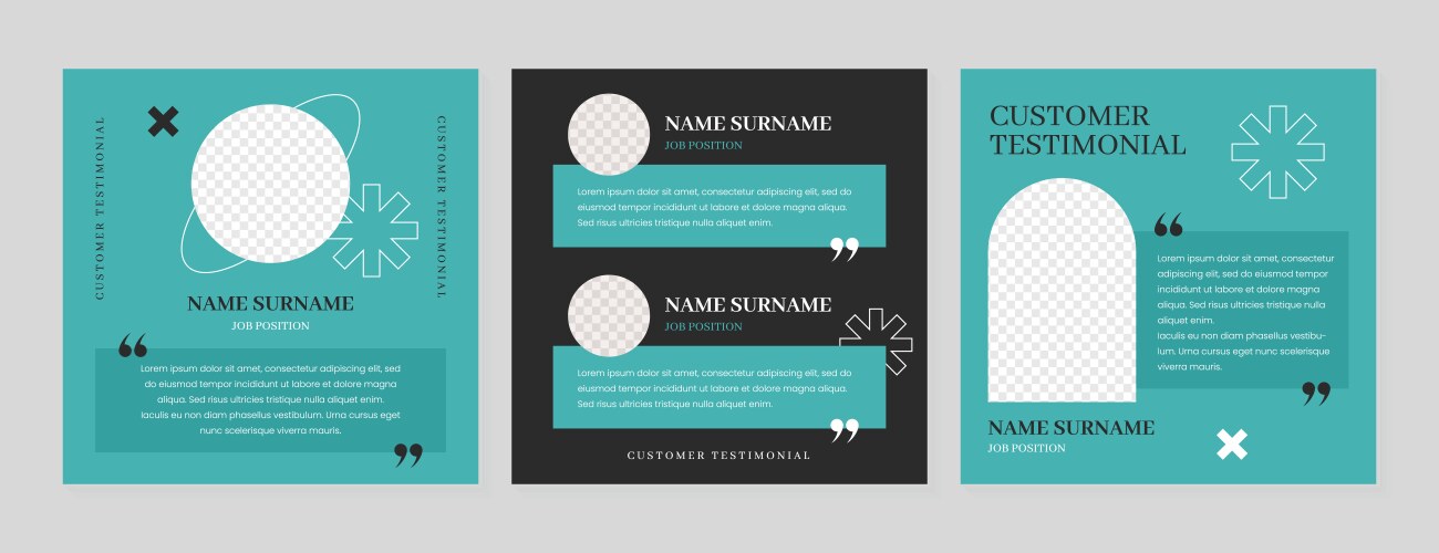 Customer feedback client testimonials banner Vector Image