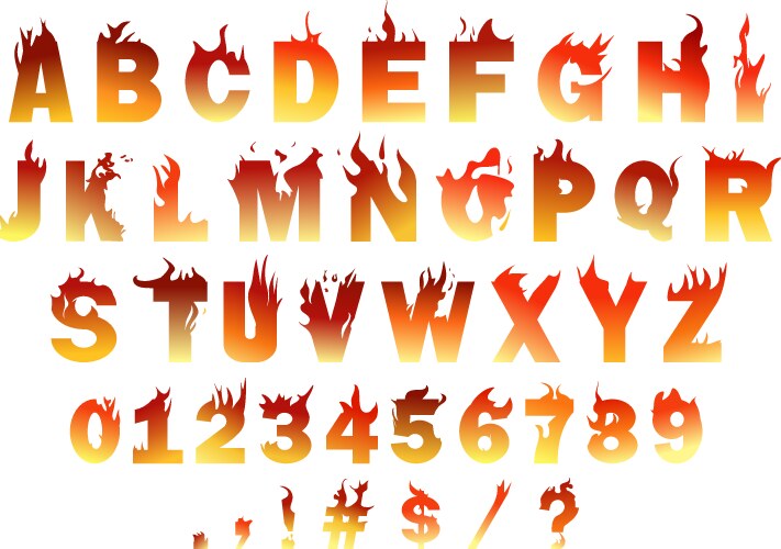 Fire Font Vector Images (over 8,000)