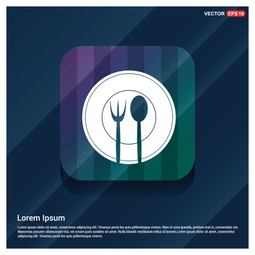 Lunch time icon Vector Images & Graphics for Commercial Use | VectorStock