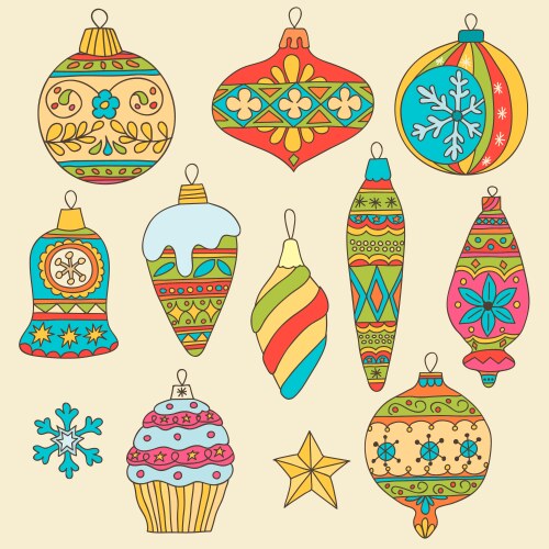Christmas tree as technical blueprint drawing Vector Image