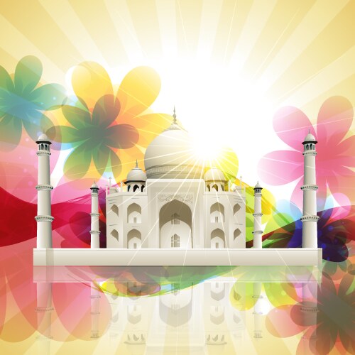 Bright arch of oriental palace Royalty Free Vector Image