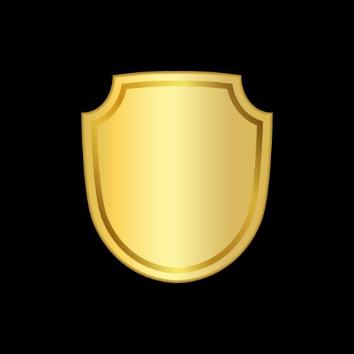 Golden Shield Icon Royalty Free Vector Image - VectorStock