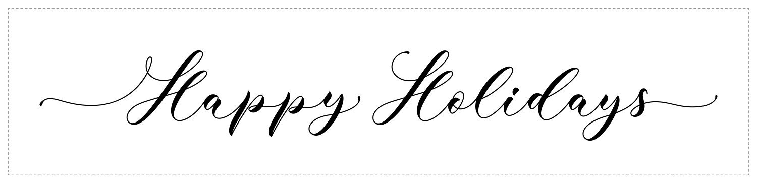 Cursive Happy Holidays Calligraphy Vector Images (over 2,200)