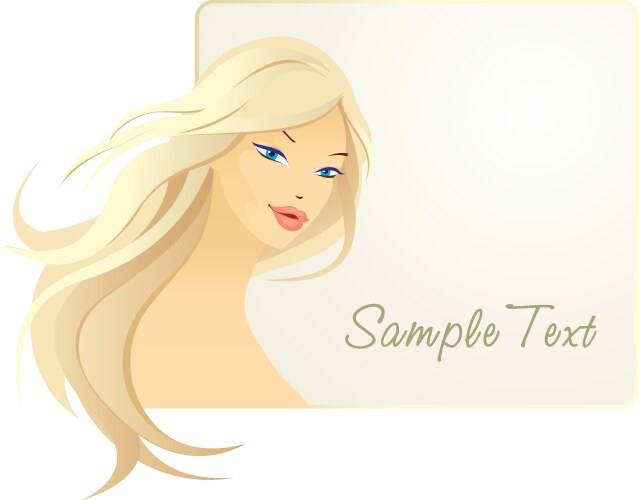 Young woman portrait Royalty Free Vector Image