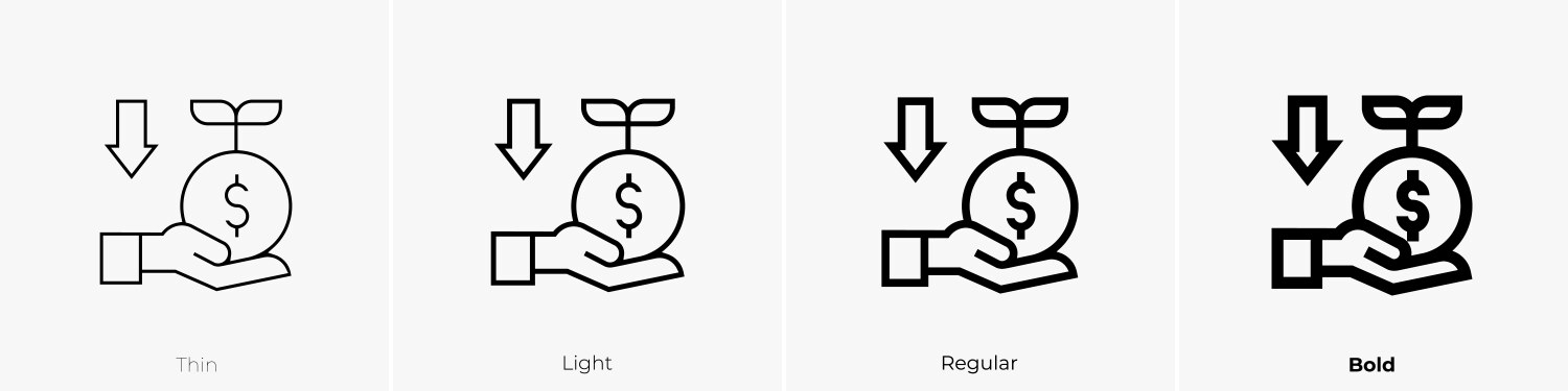 Bad comment icon thin light regular and bold Vector Image