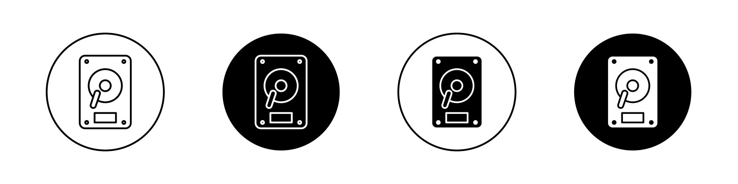 Hard disk icon Royalty Free Vector Image - VectorStock