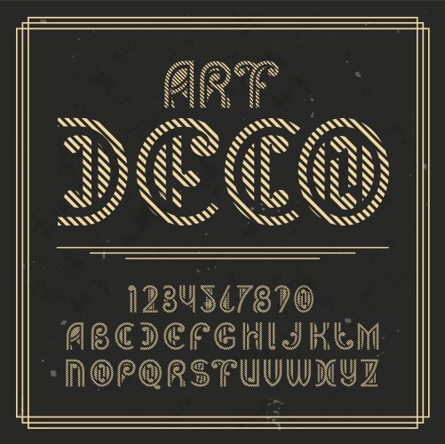 Gold black art deco label template in 3d isolated Vector Image