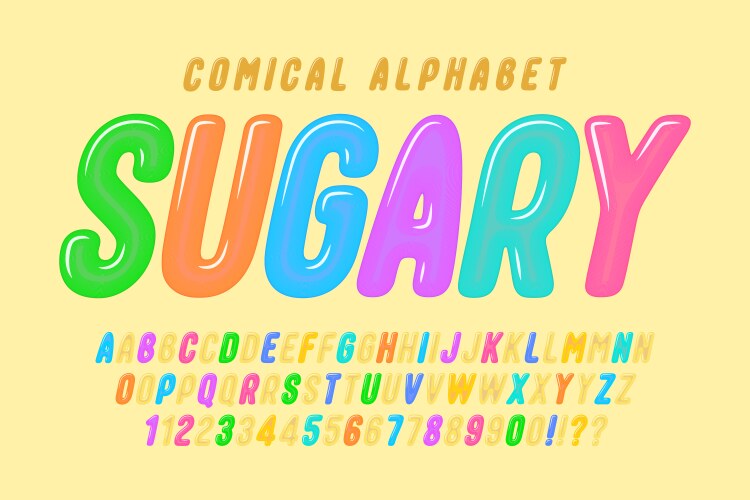 Playful original double letters alphabet design Vector Image