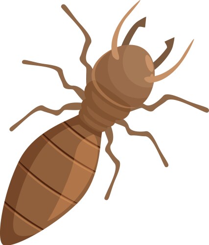 Big termite walking on six legs with head Vector Image