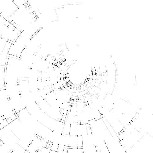 Connecting Lines And Dots On White Background Vector Image