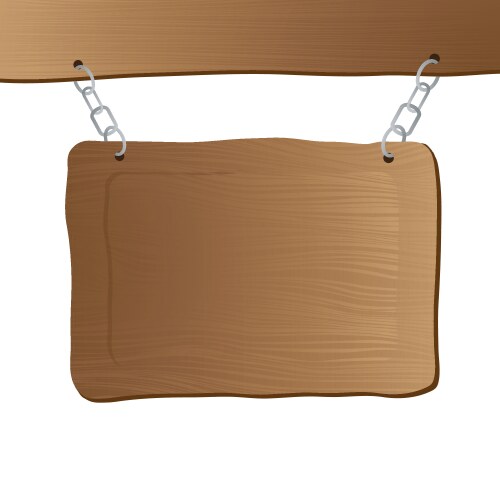 Wood sign with rope Royalty Free Vector Image - VectorStock