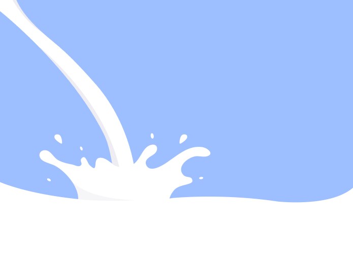 Milk wave with realistic splashes and drops Vector Image