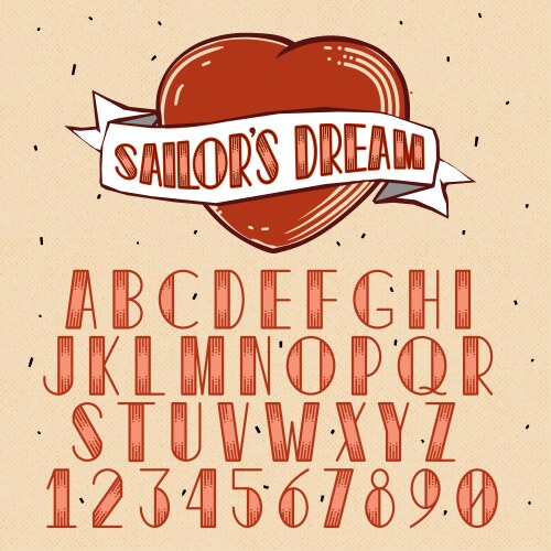 Old School Tattoo Font Vector Images (over 450)