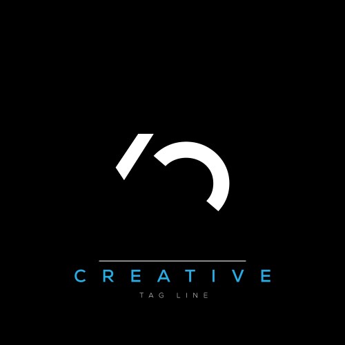 Elegant calligraphy of cursive yo logo Royalty Free Vector