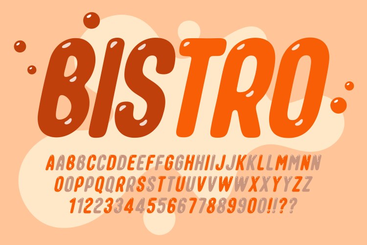 Playful original double letters alphabet design Vector Image