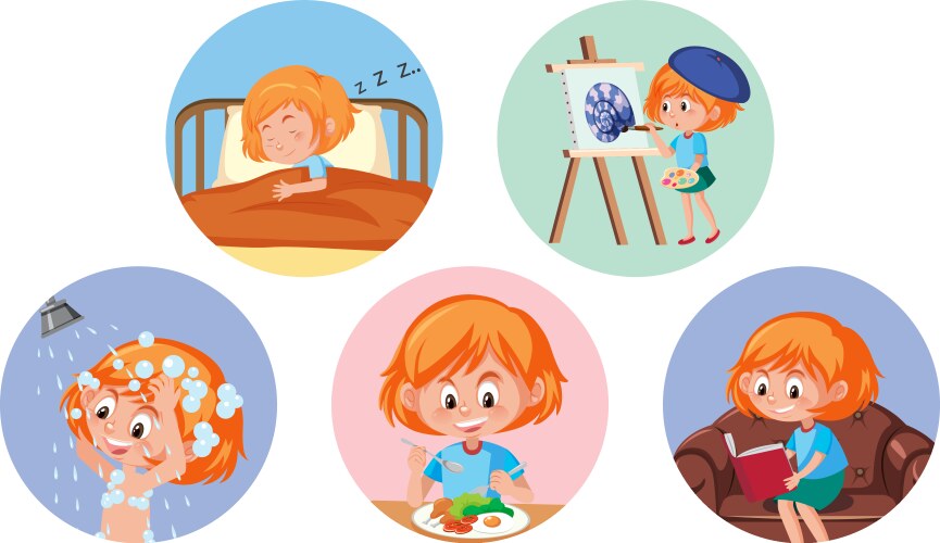 Kids Daily Routine Vector Images (over 2,700)